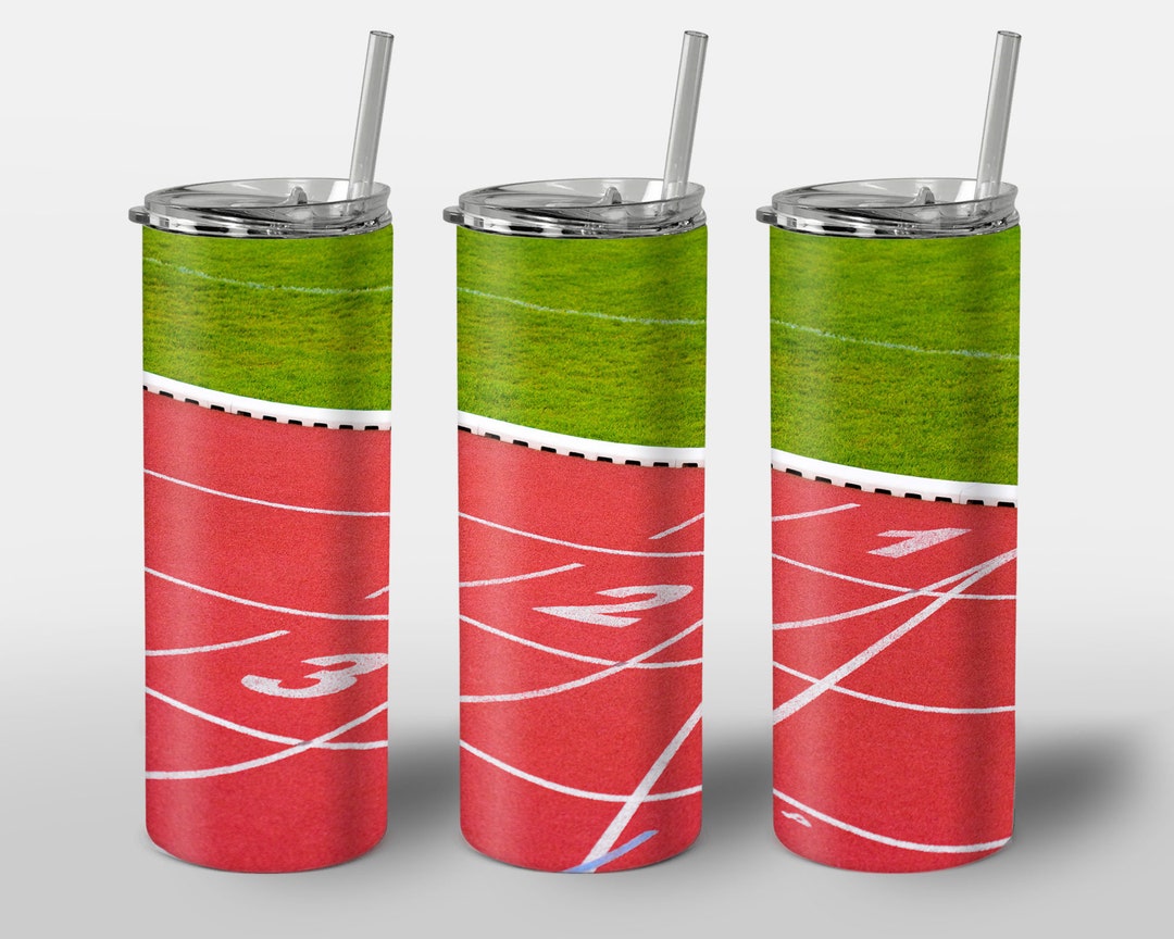Running Track Design for Tumbler, STRAIGHT 20oz Skinny Tumbler Wrap ...