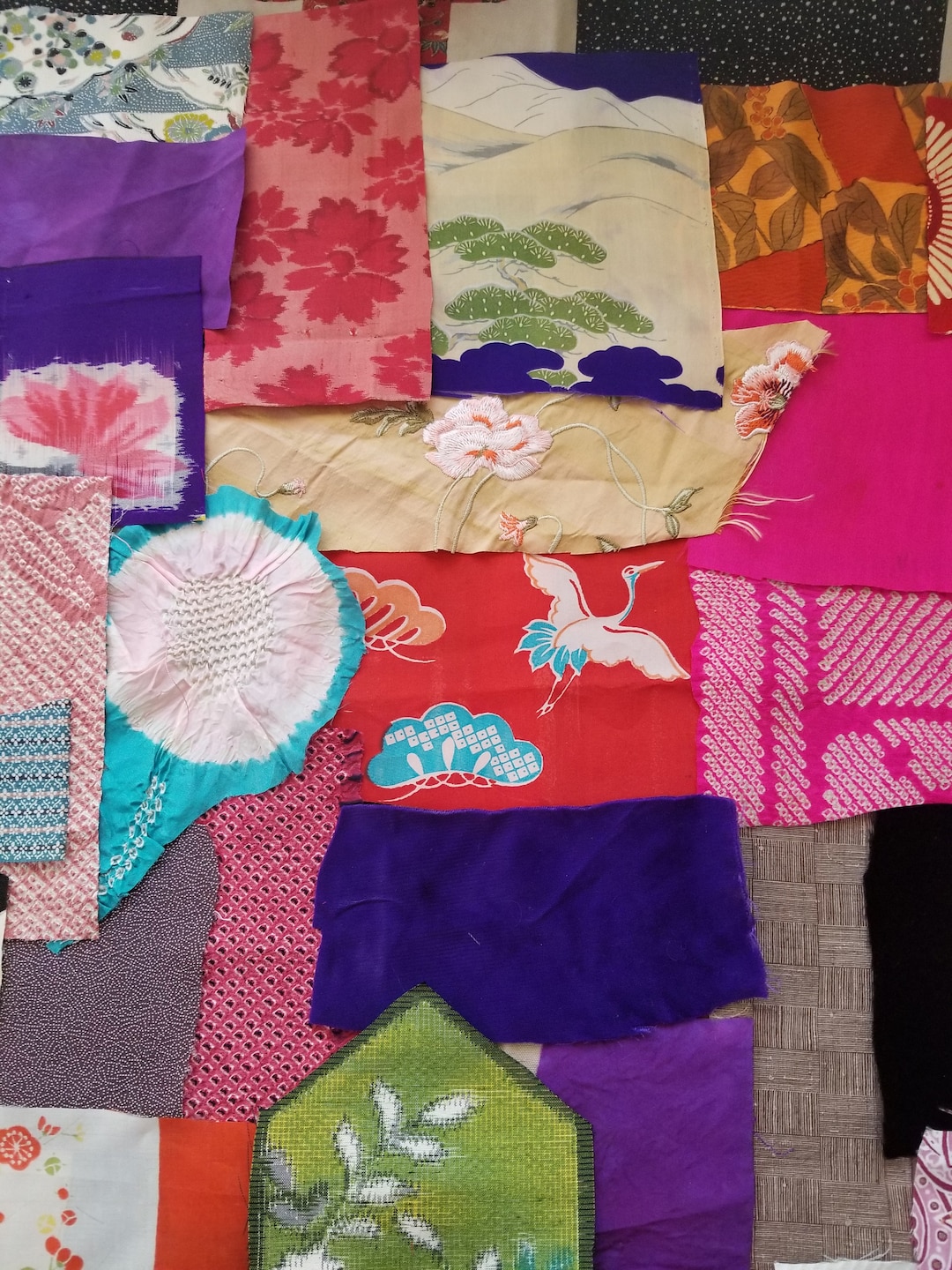 New Silks! Packet/ Vintage Japanese Silk Fabric/boro, Patchwork 25 ...
