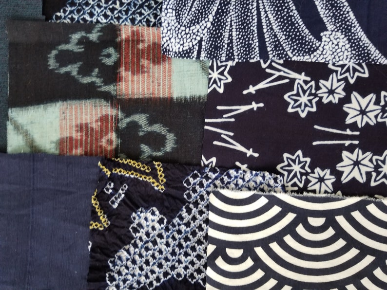 25 Vintage Japanese Cottons/boro, Sashiko, Slow Stitch,visible Mending ...