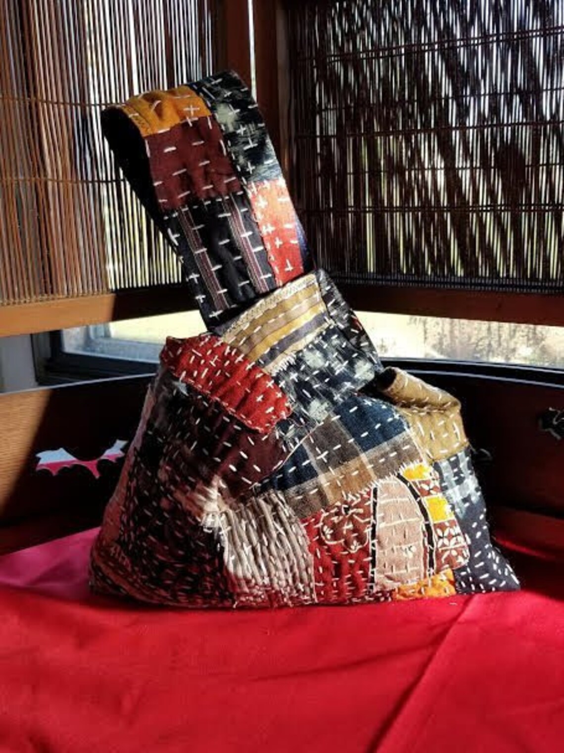 Vintage Fabrics Japanese Loop/knot Bag Kit/ Boro, Sashiko, Reversible ...