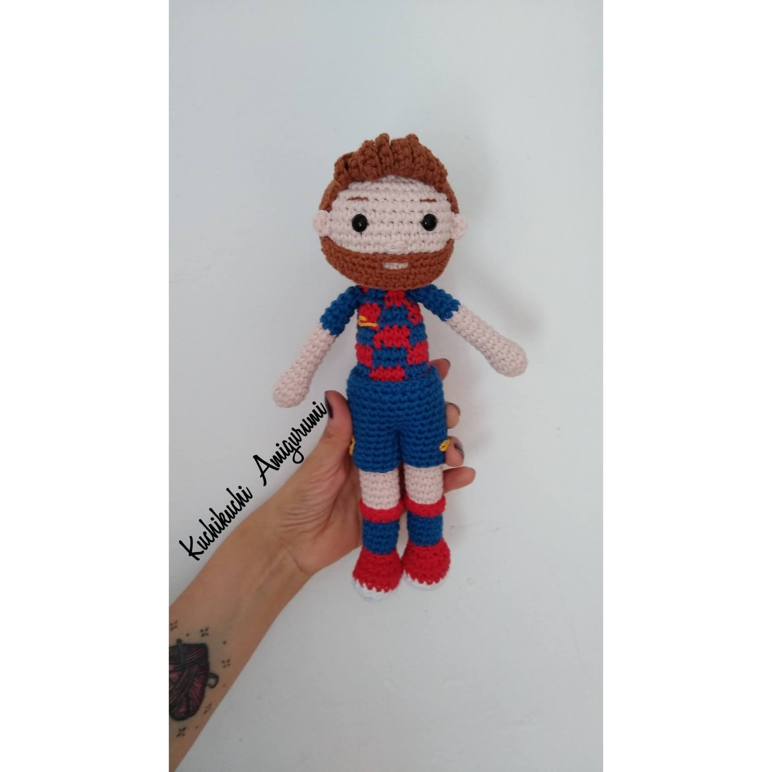 Amigurumi patrón pattern Messi tutorial PDF español - Etsy México