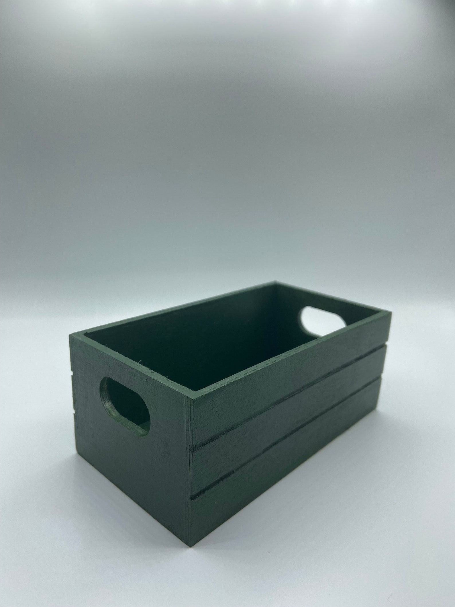Dark Green Wood Crate - Etsy