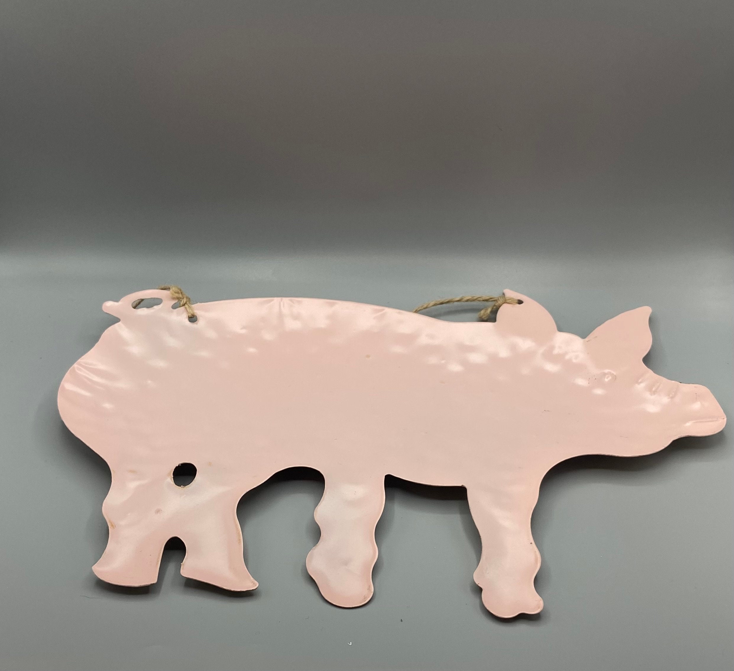 Country Kitchen Metal Pink Pig Sign - Etsy