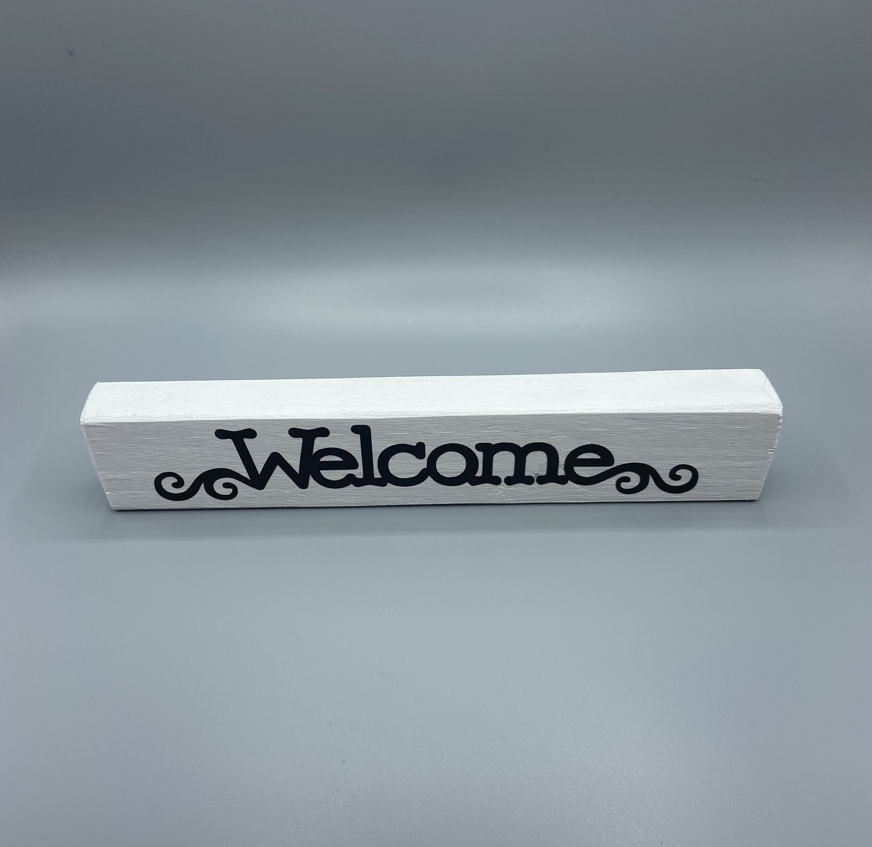 Wooden White Welcome Tabletop Sign - Etsy