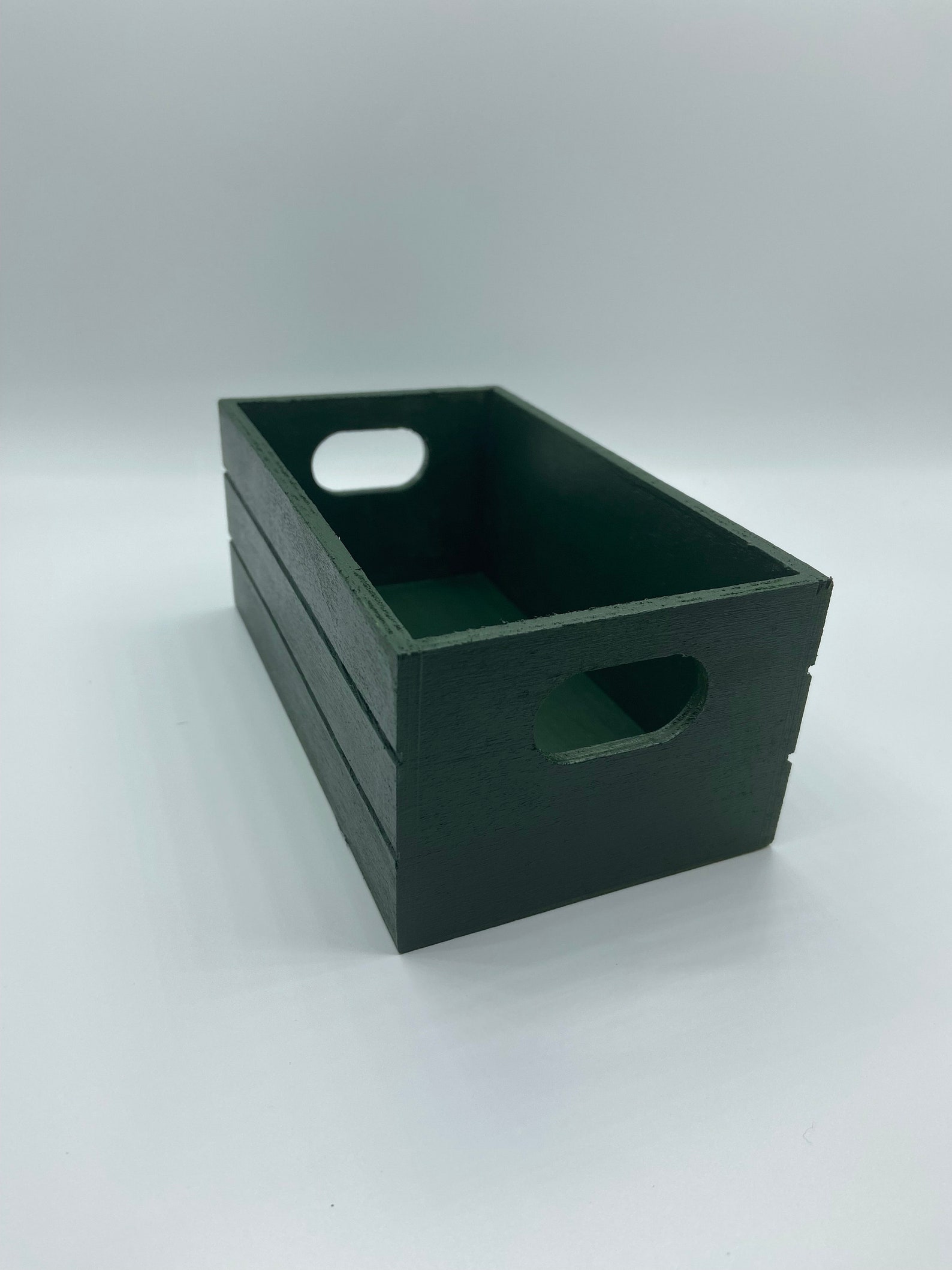 Dark Green Wood Crate - Etsy