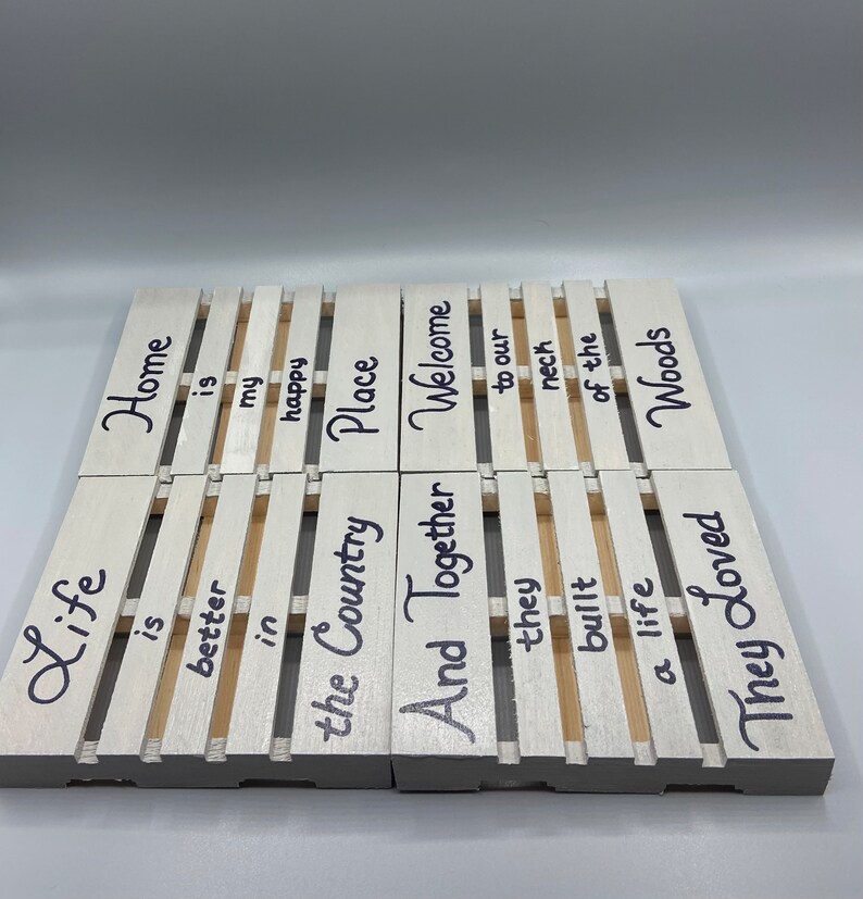 Set of 4 Country Gray Wooden Pallet Coasters - Etsy