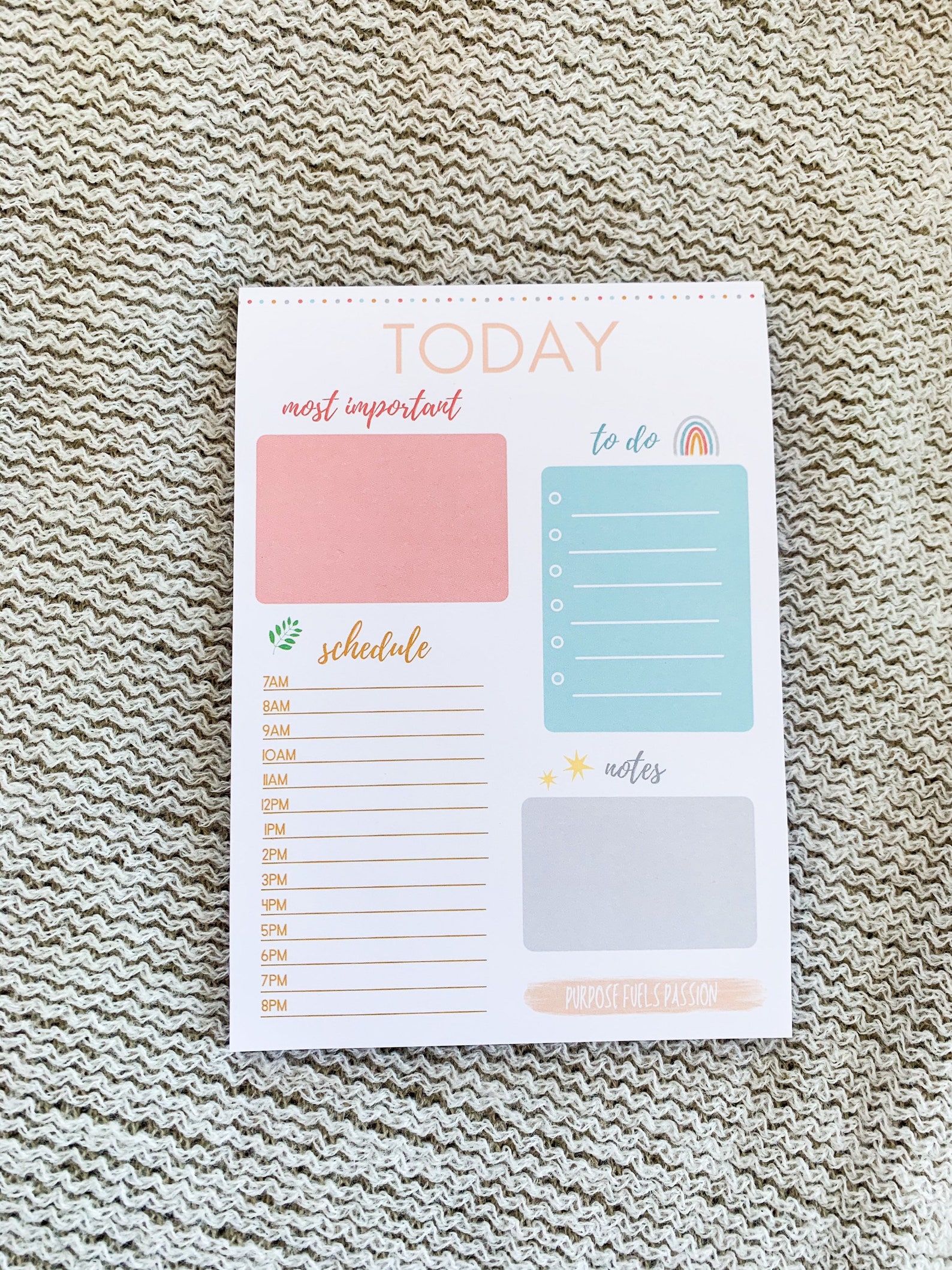 TODAY Notepad 5x7 in 50 Pages Perfect for Your Todo | Etsy