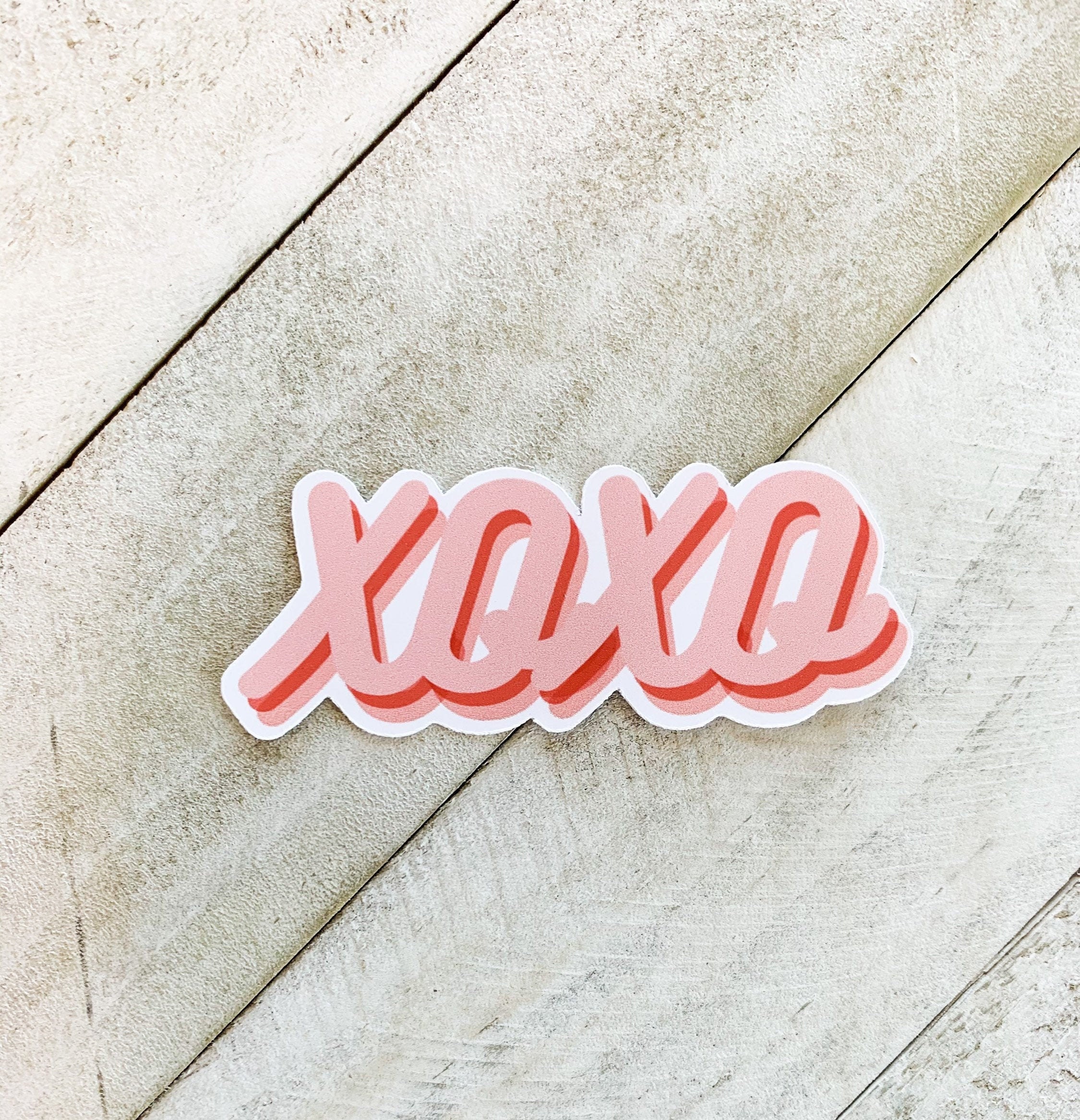 XOXO Sticker 2.5x1.3in Vinyl Sticker for Valentines | Etsy UK