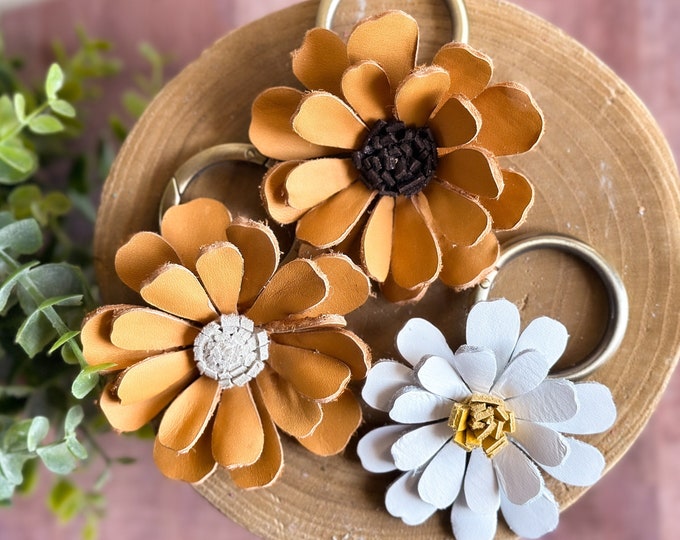 Large Yellow Daisy Flower Purse Charm, Sunflower Genuine Leather Bag ...