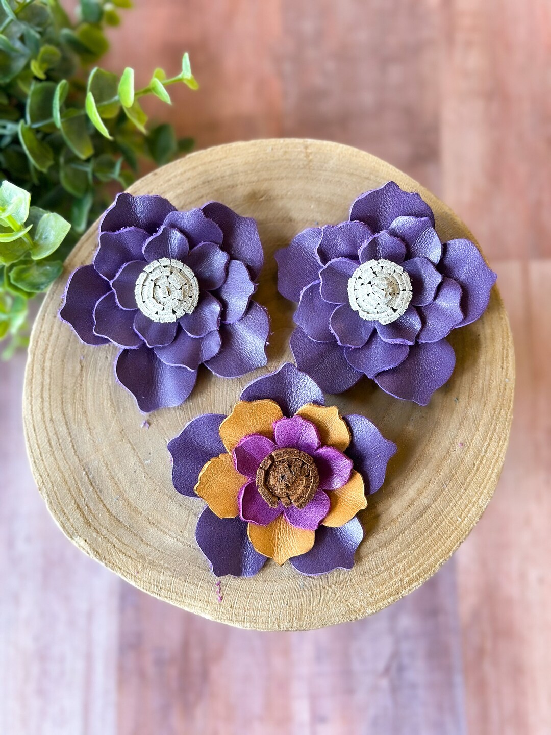 Deep Purple Flower Purse Charm, Purple Magnolia Flower Purse Charm ...