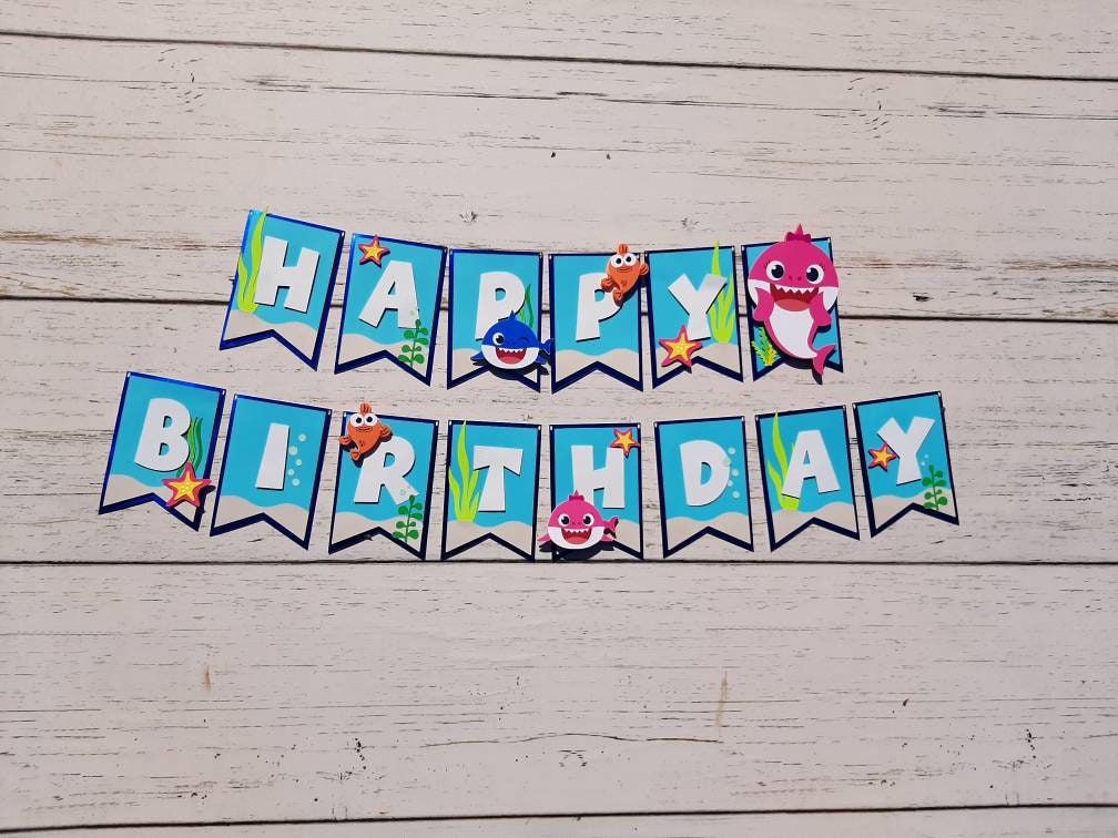 Baby Shark Baby Shark Banner Baby Shark Party Decor Baby | Etsy