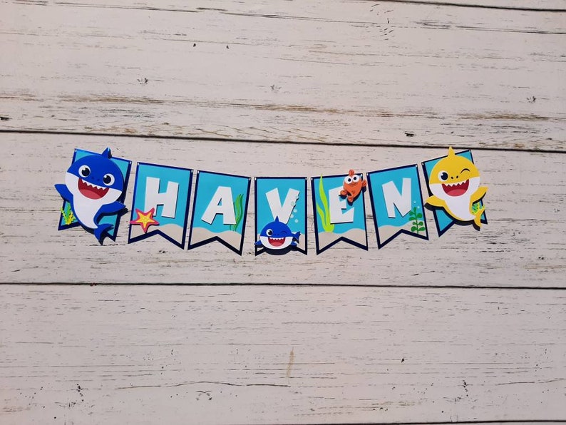 Baby Shark Baby Shark Banner Baby Shark Party Decor Baby | Etsy