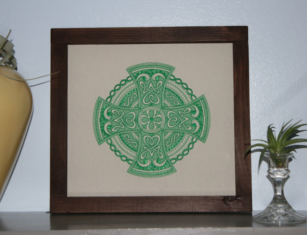 Celtic Cross Framed Wall Art/ Bookshelf Art - Etsy