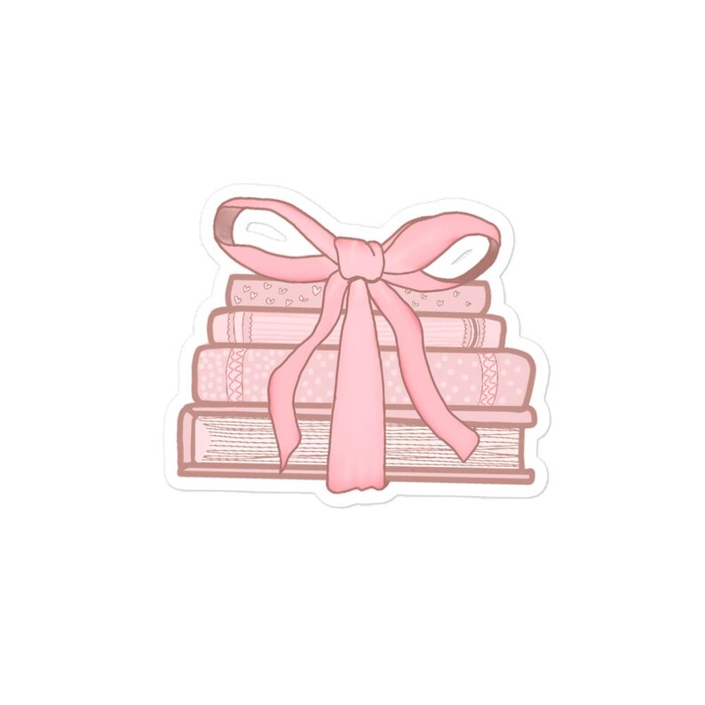 Cutie Pink Book Bundle Sticker - Etsy