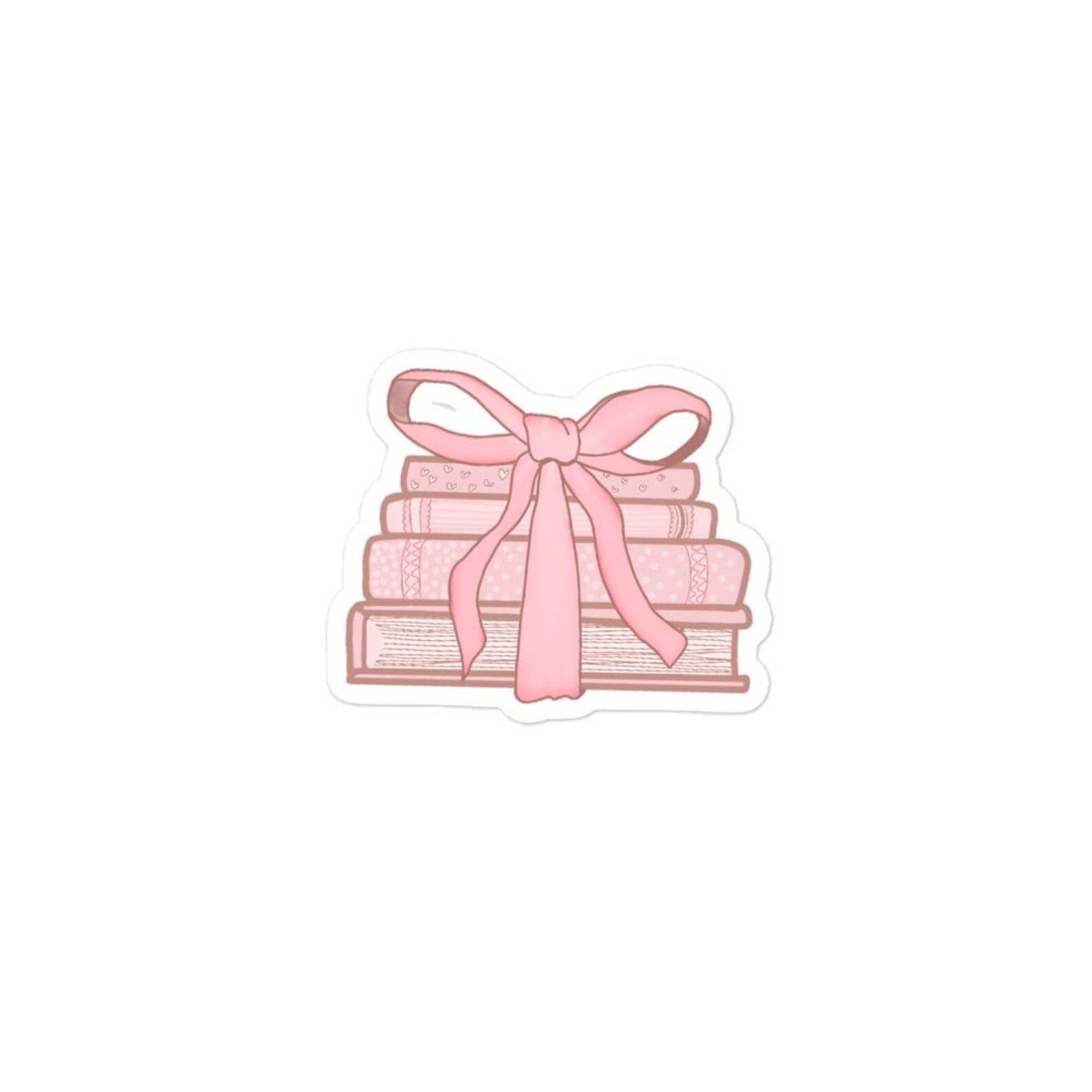 Cutie Pink Book Bundle Sticker - Etsy