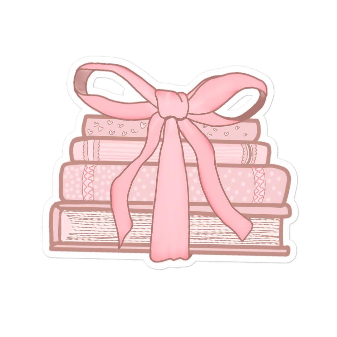 Cutie Pink Book Bundle Sticker - Etsy