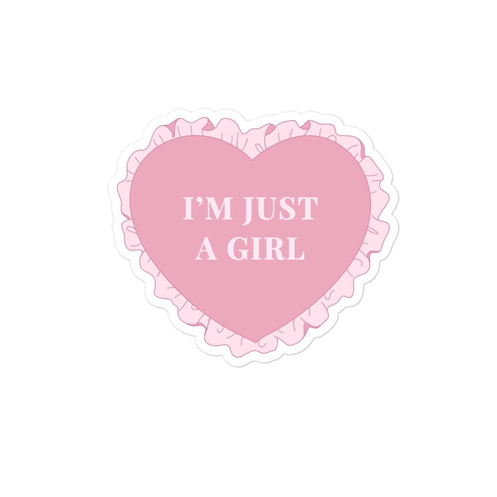 I'm Just a Girl Sticker - Etsy