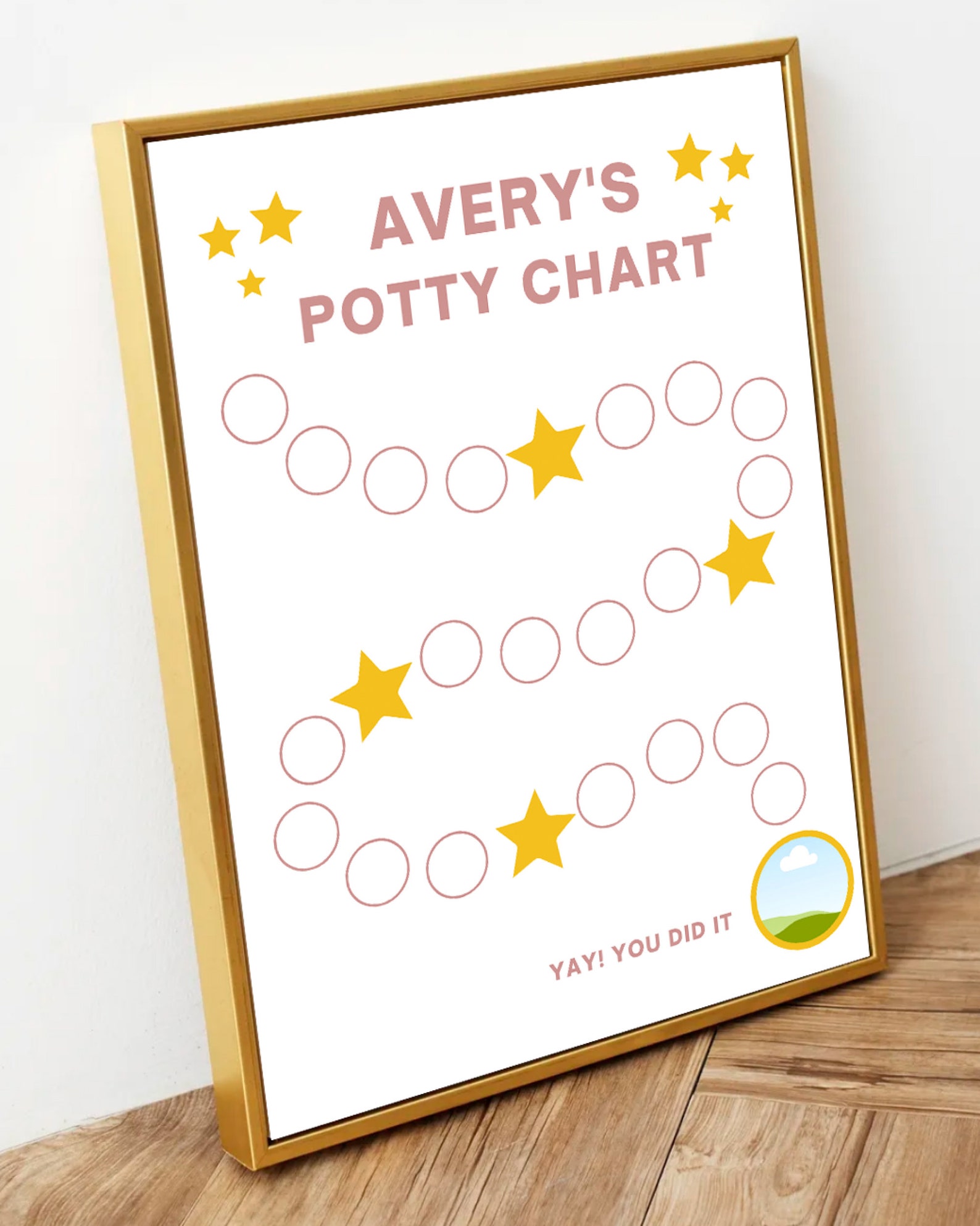 Editable Potty Chart, Potty Training Chart, Custom Sticker Chart, Potty ...