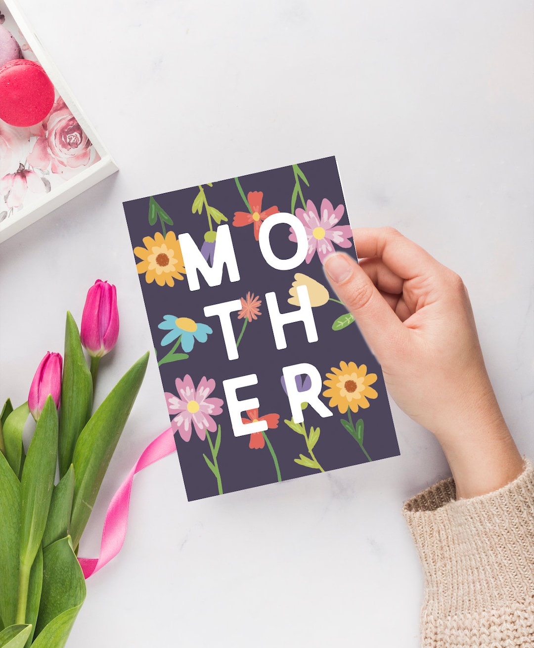 Printable Mother's Day Cards, Printable Floral Cards, Instant Download ...