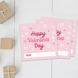 Printable Valentine's Day Cards: Pink Heart Design (digital Download ...
