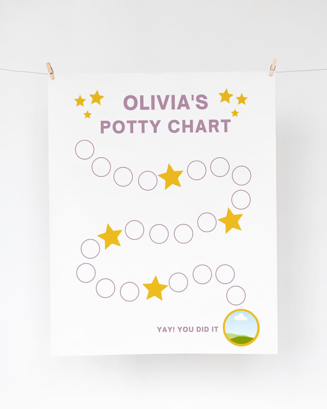 Editable Potty Chart Potty Training Chart Custom Sticker - Etsy