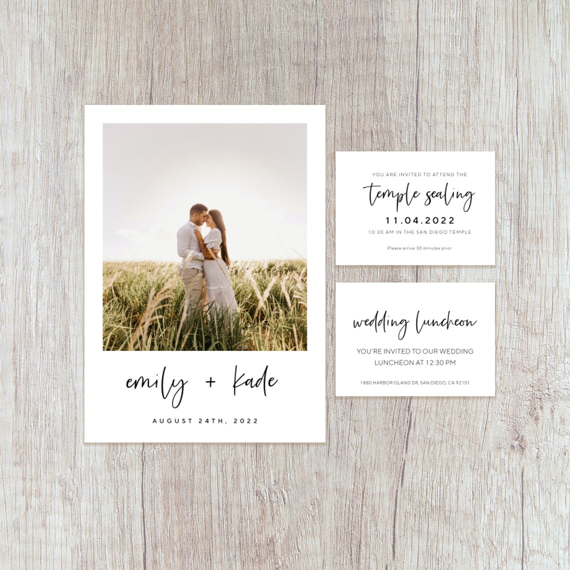 LDS Wedding Invitation Photo Wedding Invitation Wedding - Etsy