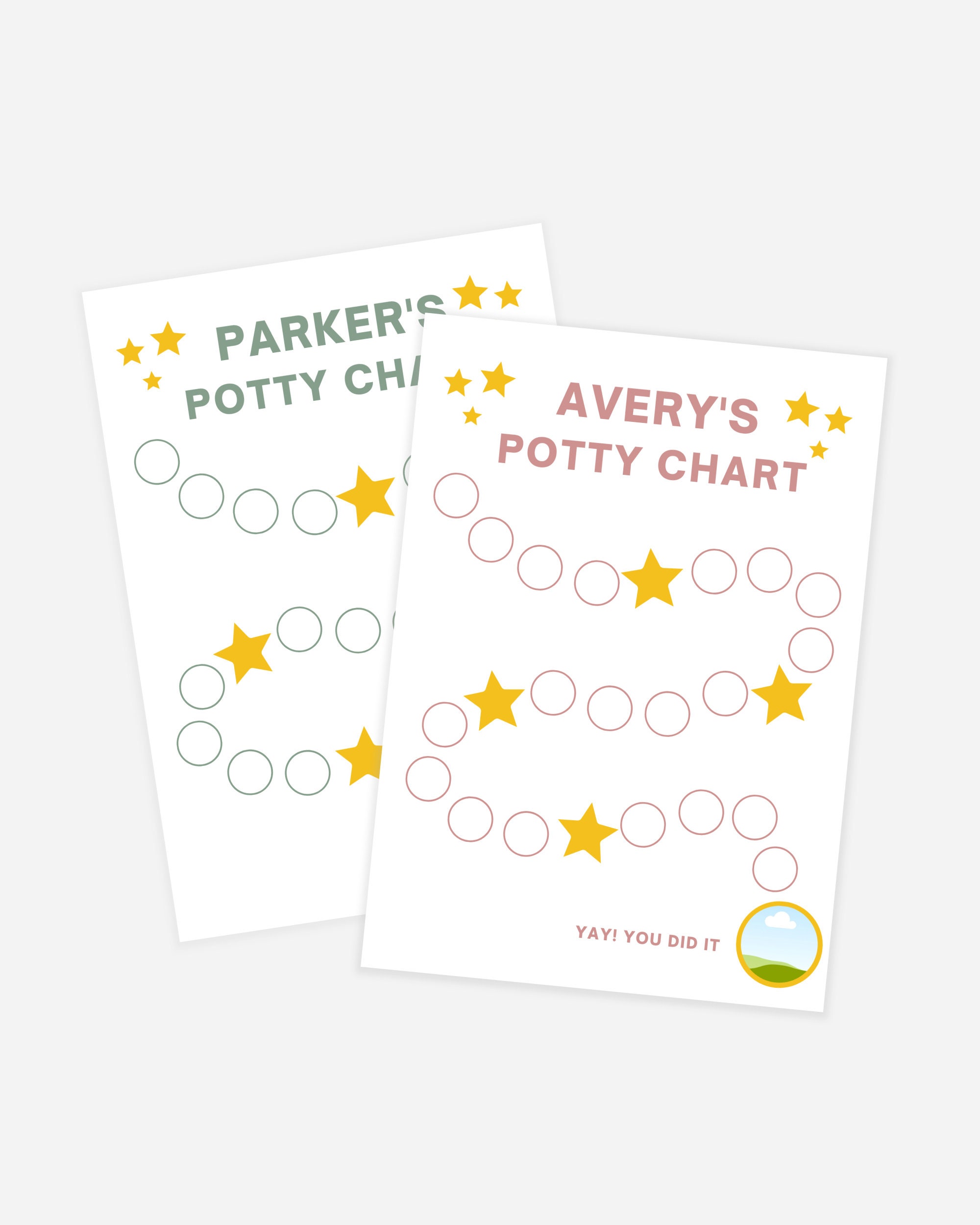 Editable Potty Chart, Potty Training Chart, Custom Sticker Chart, Potty ...