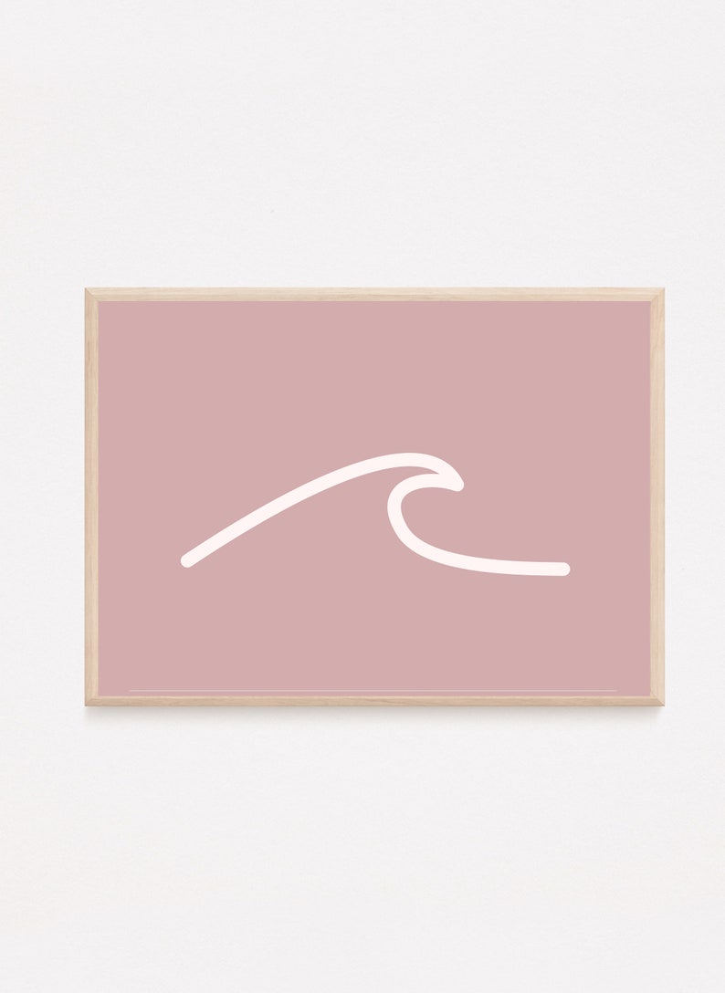 Boho Pink Surf Gallery Wall Art Set of 6 Prints, Girls Surf Nursery ...