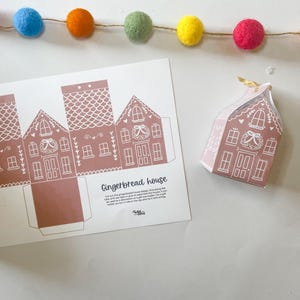 Printable Gingerbread House Gift Box, Christmas Gift Box, DIY Gift Box ...
