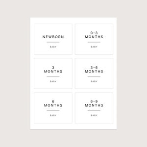 Printable Baby Clothing Storage Labels: Nursery Organization (digital ...