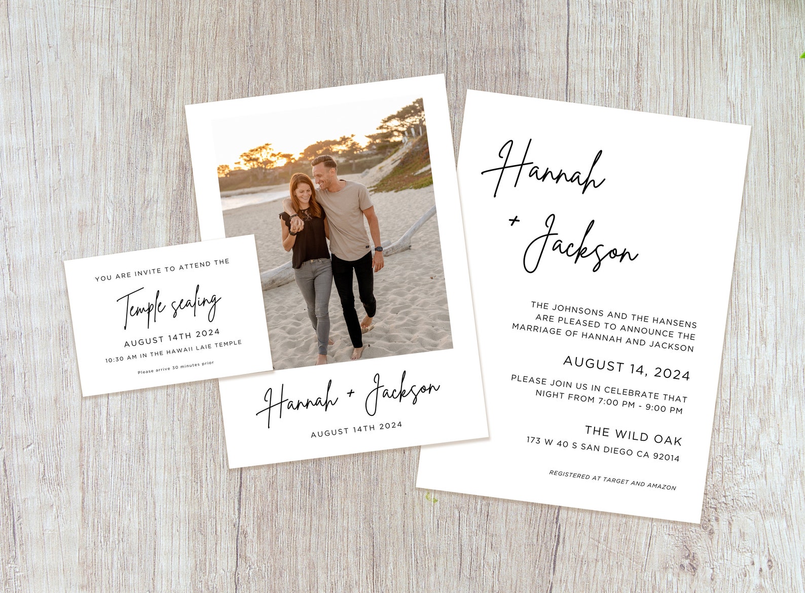 Editable LDS Wedding Invitation Template, Photo Wedding Invitation ...