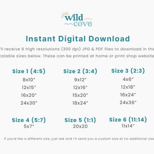 Boho Surf Gallery Wall Art Set of 6 Prints, Surf Nursery Decor, Boho ...