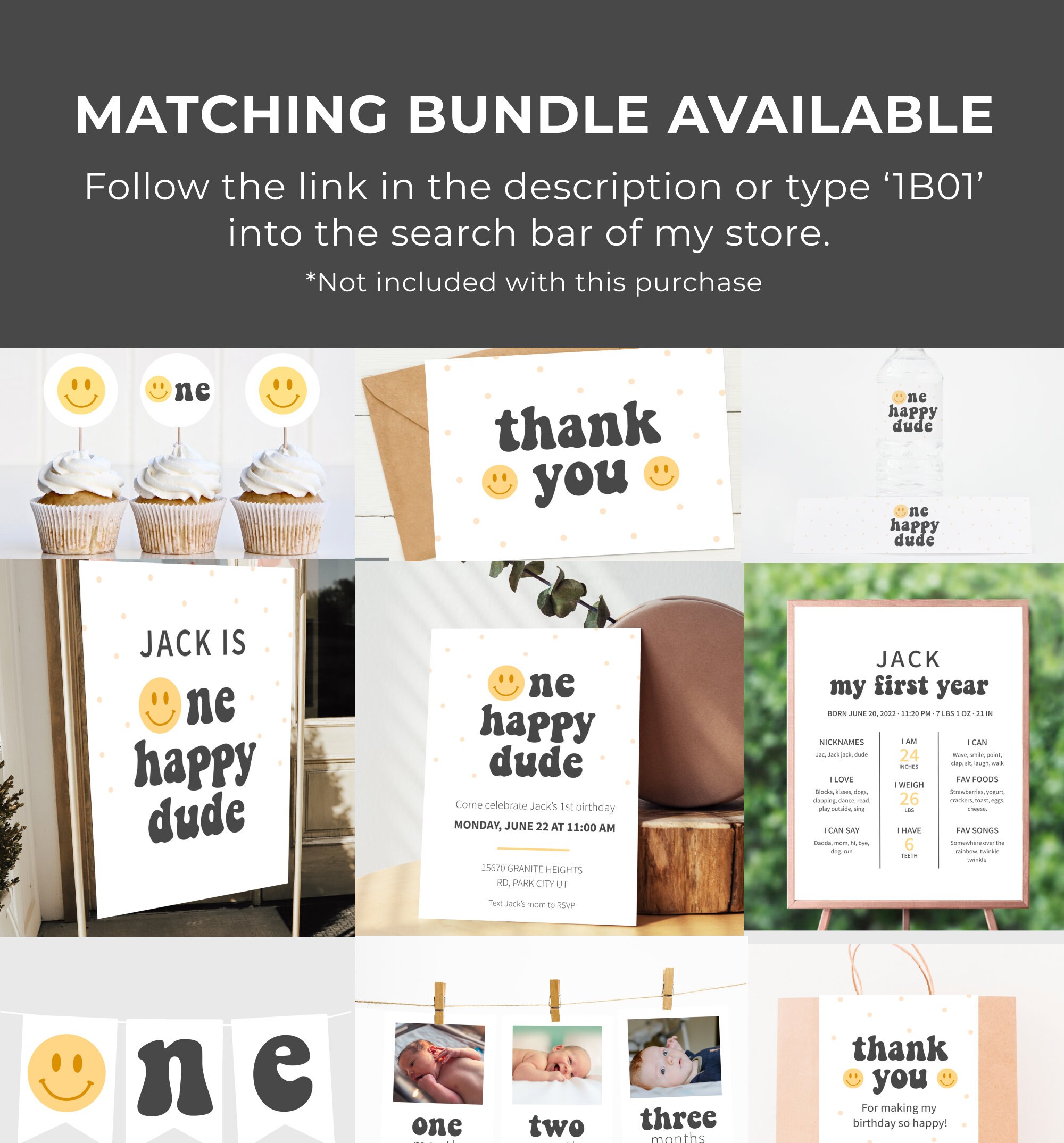One Happy Dude Time Capsule Sign & Note Cards (digital Download) - Etsy