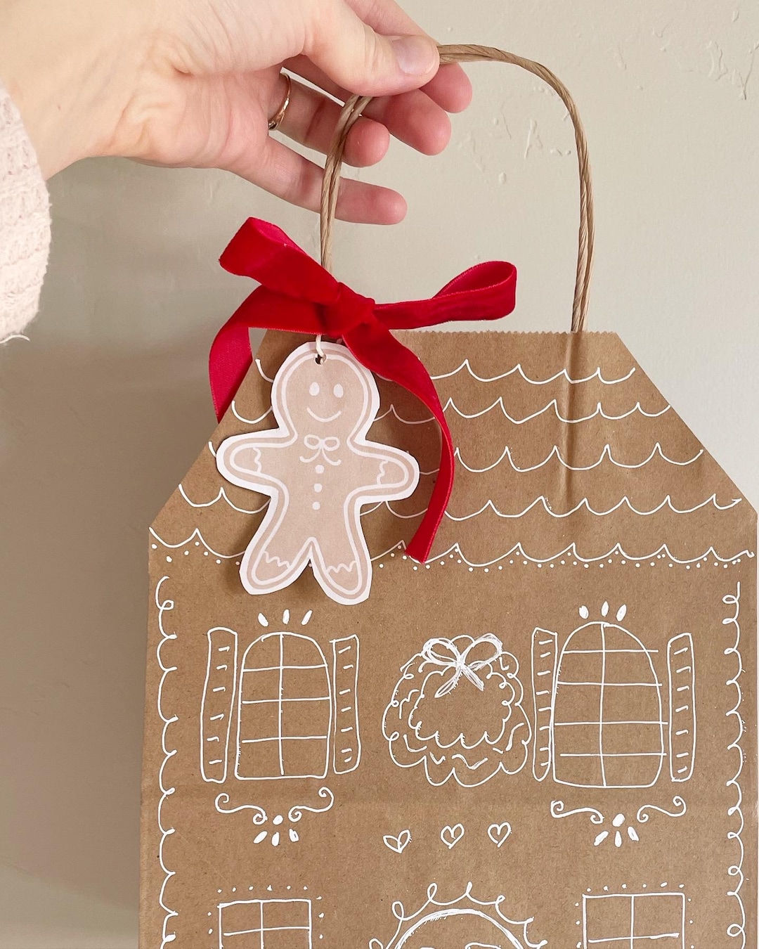 Printable Gingerbread Man Gift Tag, Christmas Gift Tags, DIY Gift Tags ...