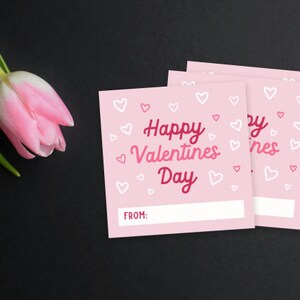 Printable Valentine's Day Cards: Pink Heart Design (digital Download ...