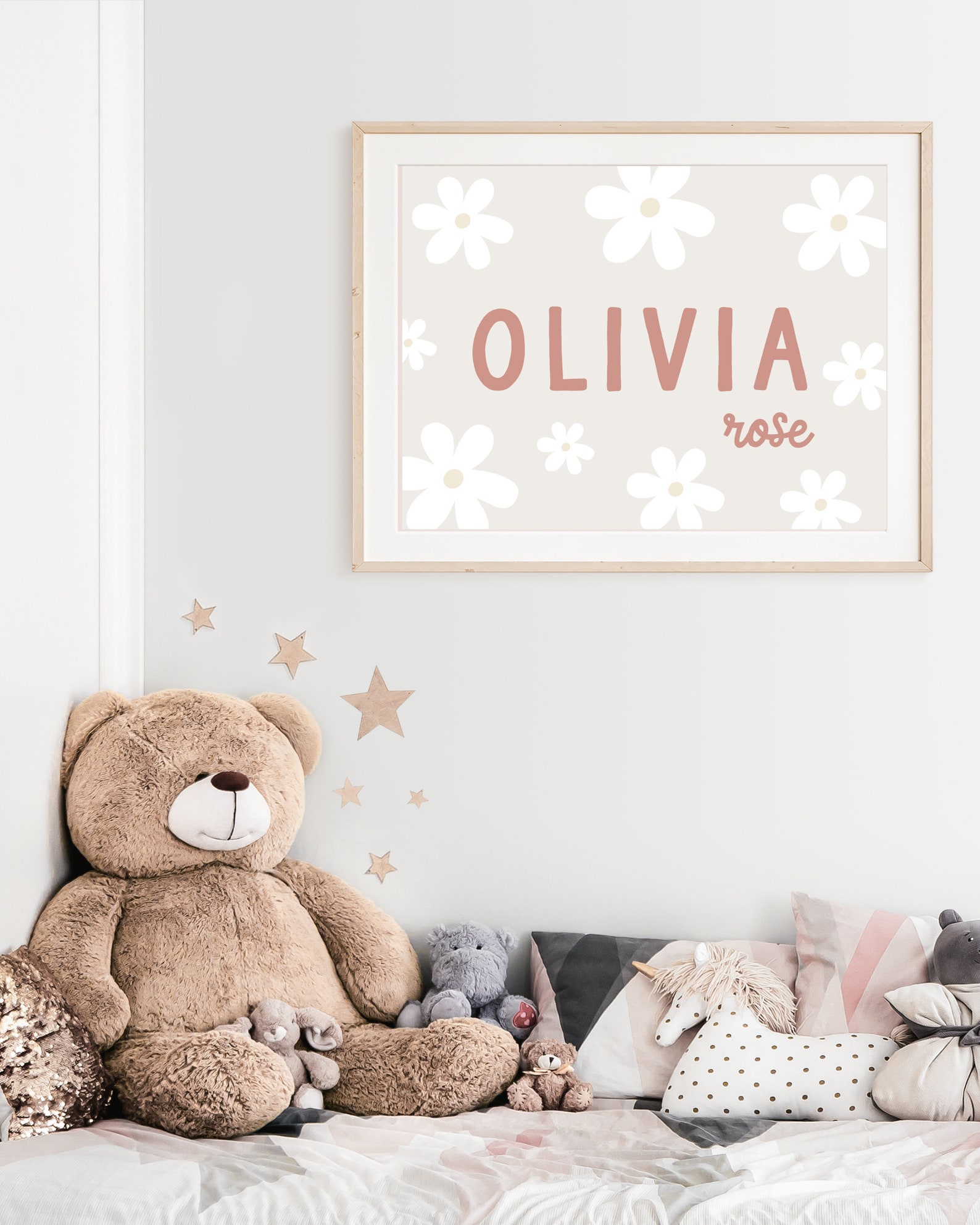 Personalized Daisy Name Nursery Print: Custom Girl's Room Decor ...