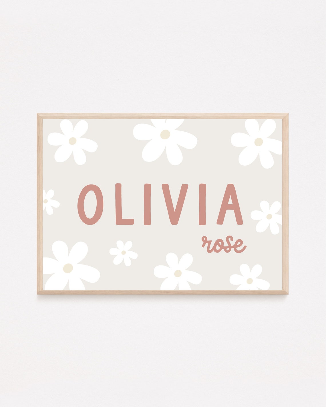 Personalized Daisy Name Nursery Print: Custom Girl's Room Decor ...