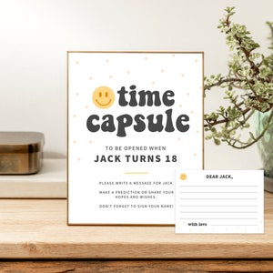 One Happy Dude Time Capsule Sign & Note Cards (digital Download) - Etsy