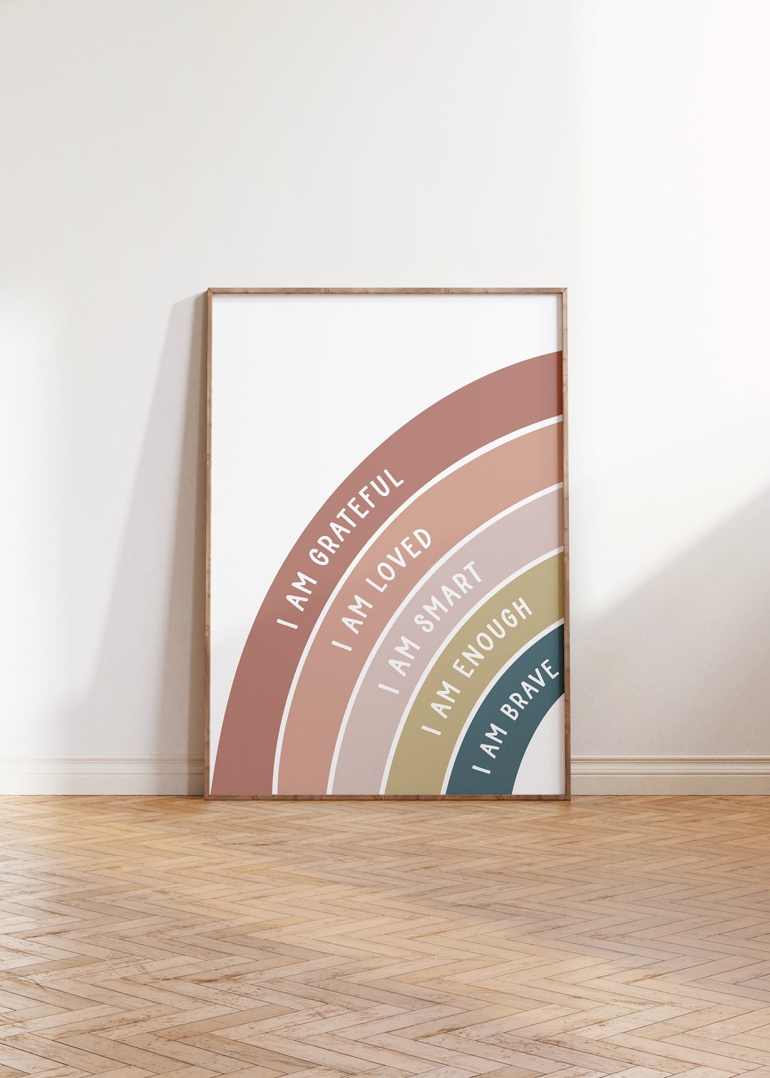 Rainbow Affirmations Print: Boho Nursery Decor (instant Download) - Etsy