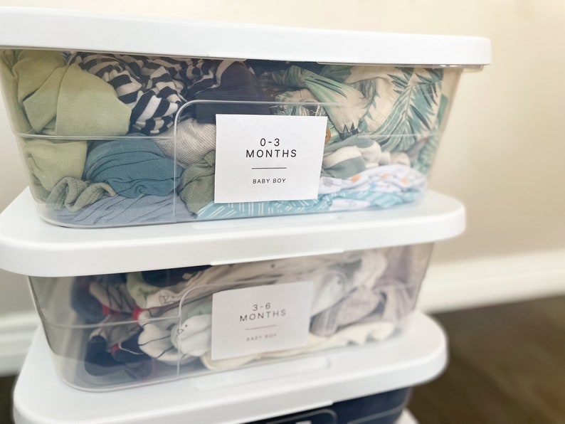 Printable Baby Storage Labels, Storage Bin Labels, Nursery Organization ...