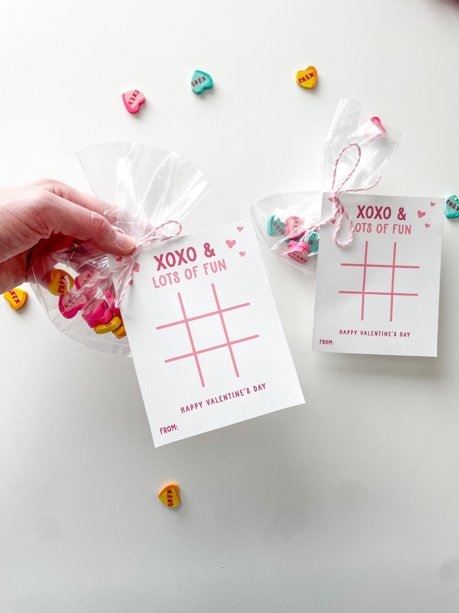 Printable Valentine's Tic Tac Toe Game, Valentine Tags, Happy Valentine ...
