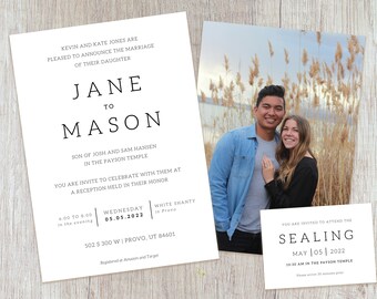 LDS Sealing Card Template Instant Download Editable - Etsy