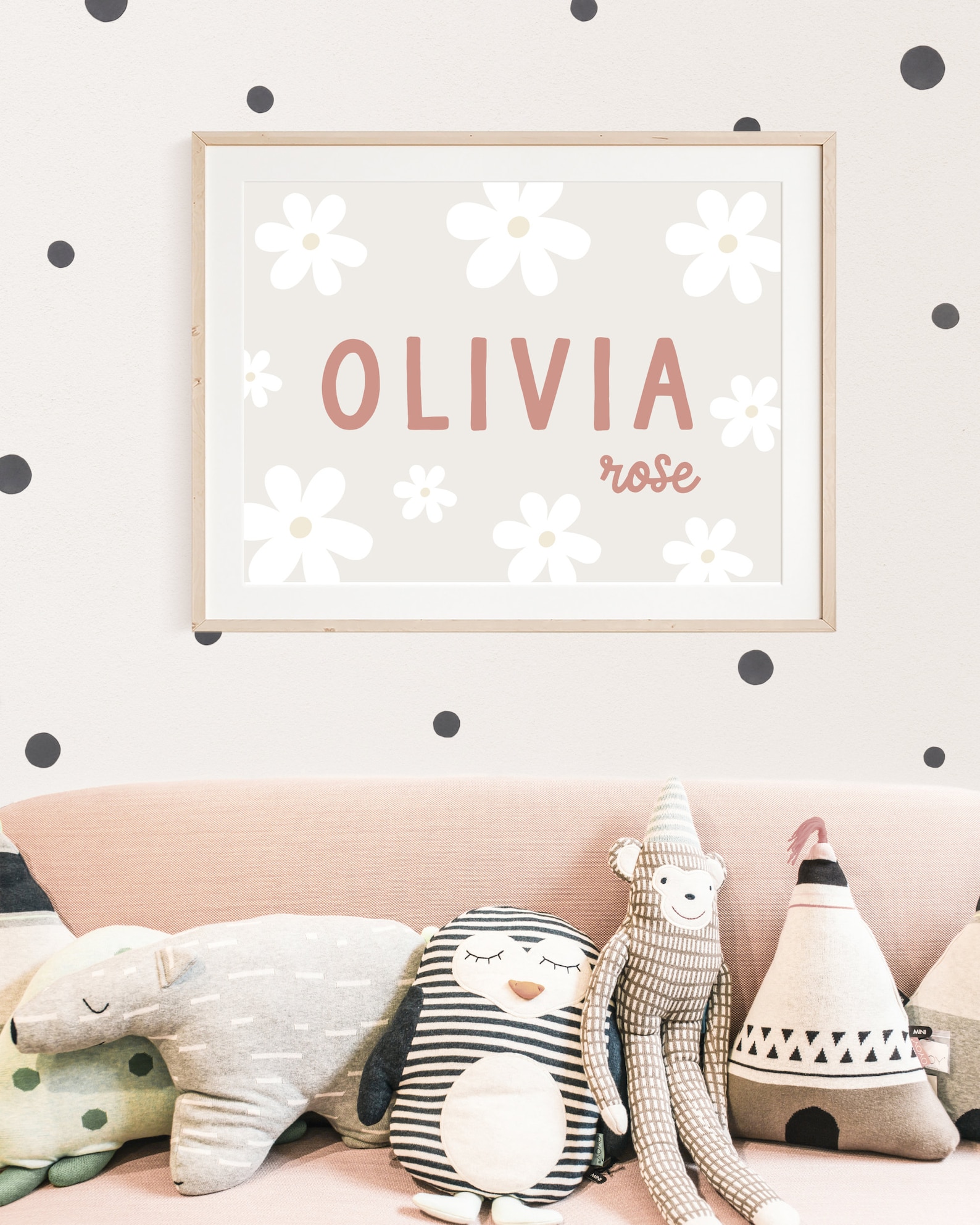 Personalized Daisy Name Nursery Print: Custom Girl's Room Decor ...