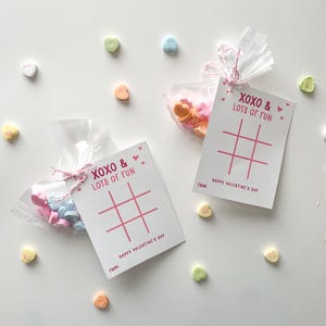 Printable Valentine's Tic Tac Toe Game, Valentine Tags, Happy Valentine ...