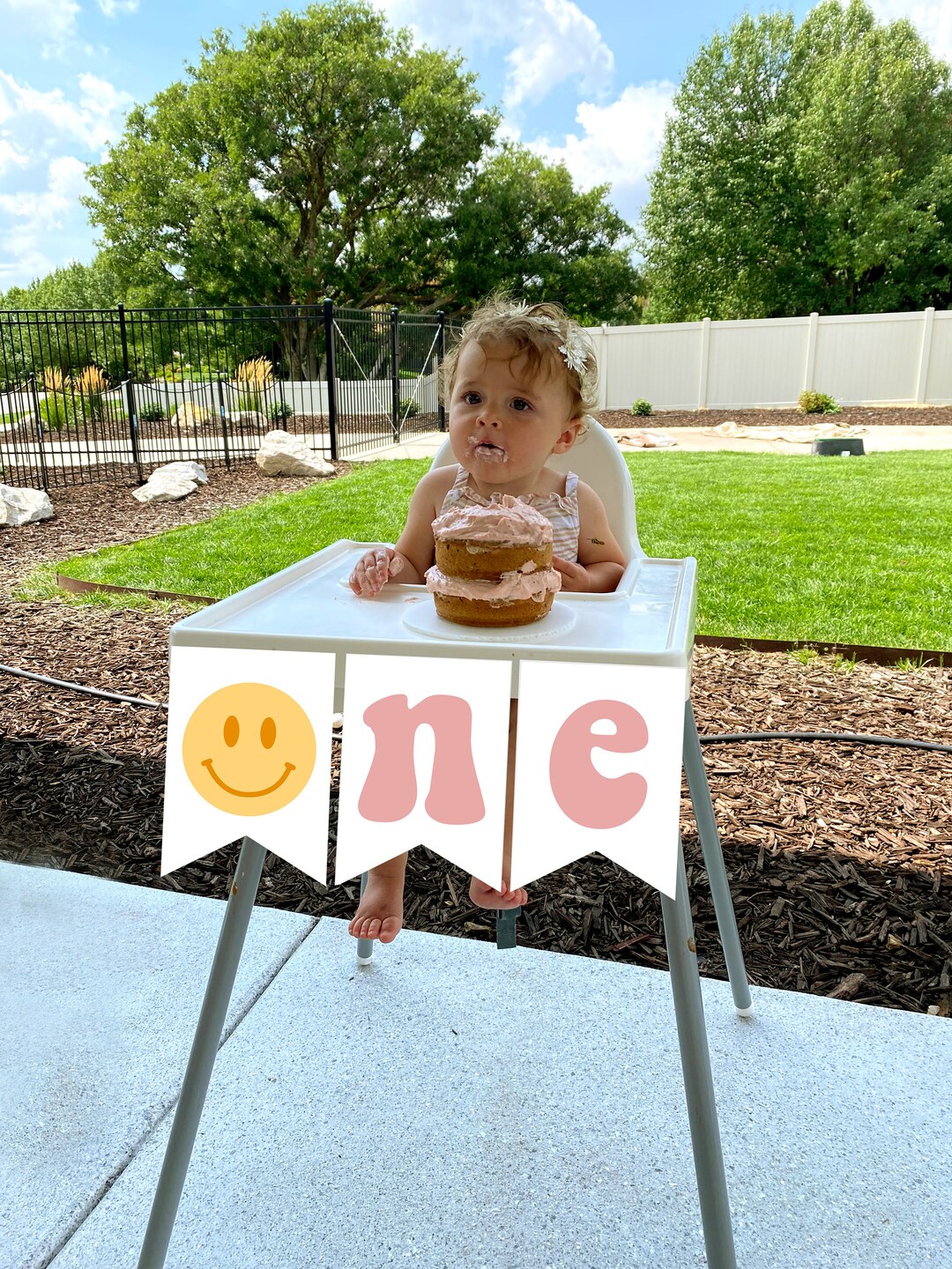 One Happy Gal Birthday Banner, Printable Girl 1st Birthday High Chair ...