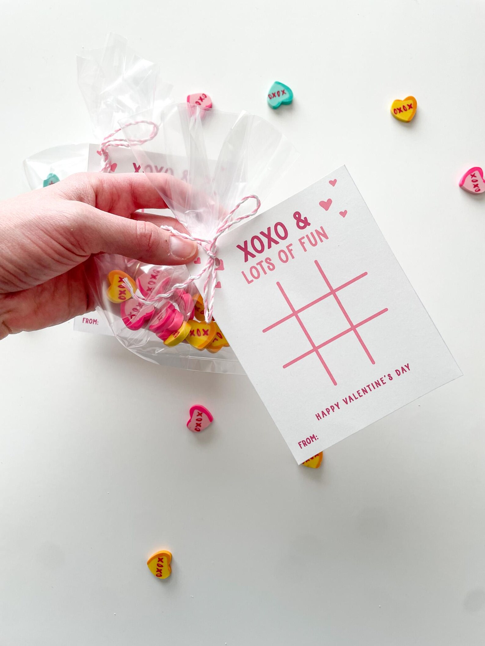 Printable Valentine's Tic Tac Toe Game, Valentine Tags, Happy Valentine ...