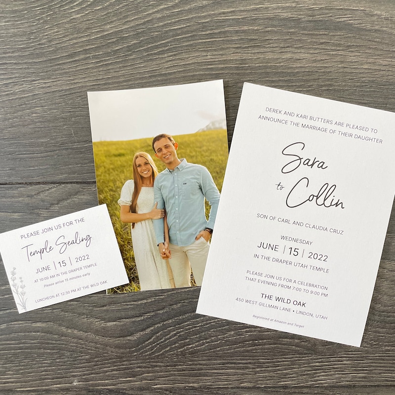 Lds Wedding Invite - Etsy
