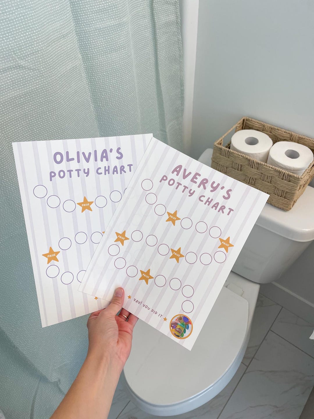 Editable Potty Training Chart: Custom Reward Tracker (digital Download ...