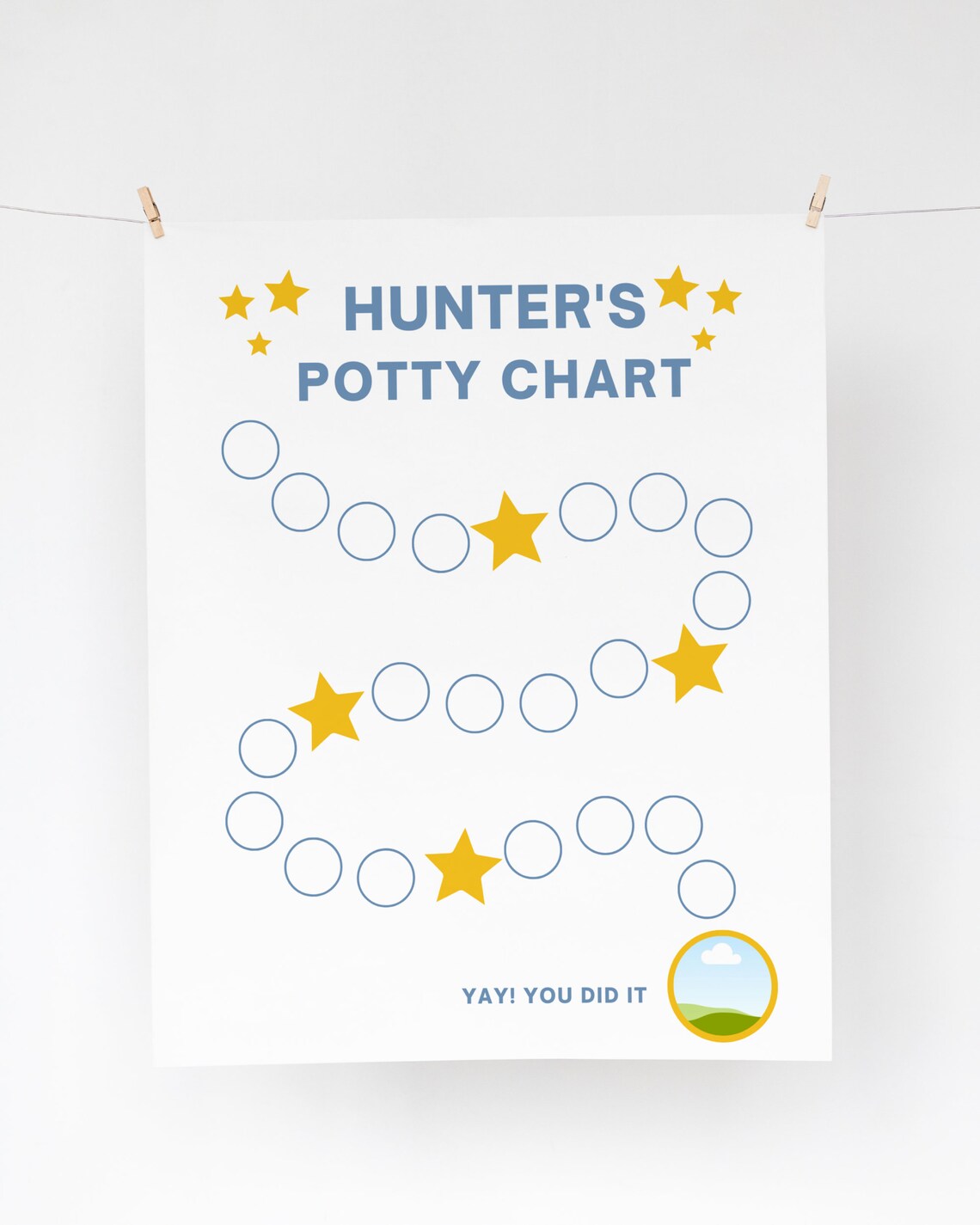 Editable Potty Chart, Potty Training Chart, Custom Sticker Chart, Potty ...