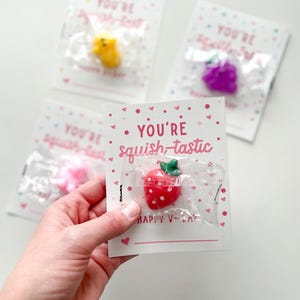 Squish-tastic Valentine Tag: Non-candy Squishy Toy (instant Download ...